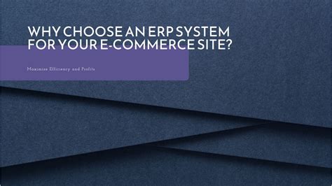 What Are The Advantages Of Selecting Erp System For Your E Commerce Website