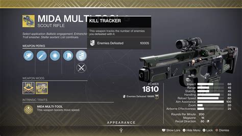 My 19th 10k Weapon Mida Multi Tool Has Been Completed Thoughts On This Gun Rdestiny2