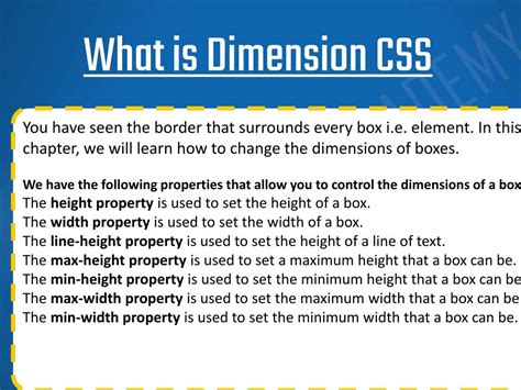 Ppt Introduction To Css Dimension Lesson 5 Powerpoint Presentation