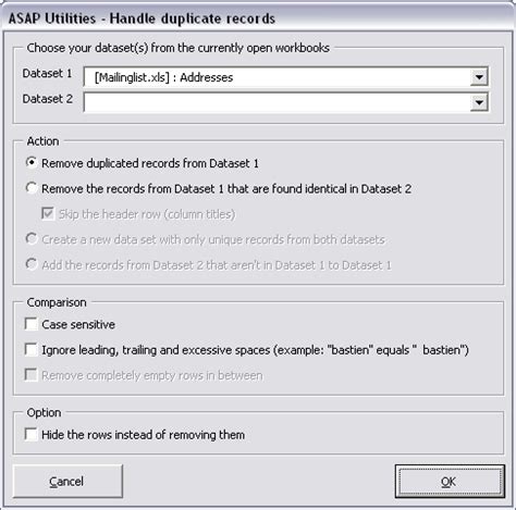 ASAP Utilities For Excel Blog How To Quickly Remove Duplicated Records