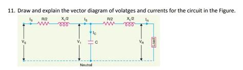 Solved 11 Draw And Explain The Vector Diagram Of Volatges