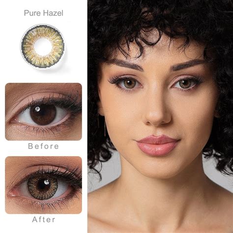 3 Tone Pure Hazel Color Contacts With Vibrant And Enlarging Effect