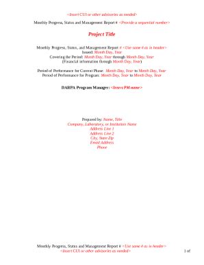 How To Write A Project Status Report Templates Tips Doc Template PdfFiller