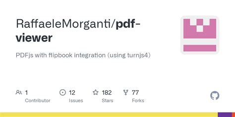 Github Raffaelemorgantipdf Viewer Pdfjs With Flipbook Integration