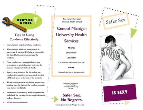 Safer Sex Brochure Pdf Birth Control Reproductive Health