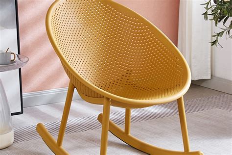 에그락킹체어 정품 옐로우 노랑 해변 수영장 야외 플라스틱 흔들 의자 위시버킷