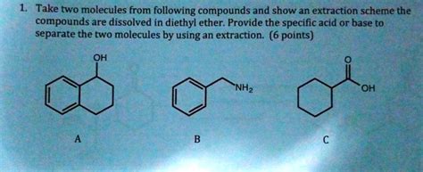 solved take two molecules from following compounds and show an
