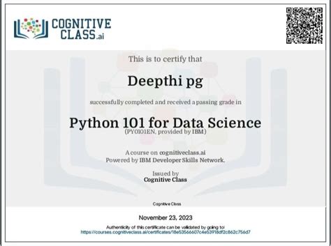 Pg Deepthi On Linkedin Certificate Certification