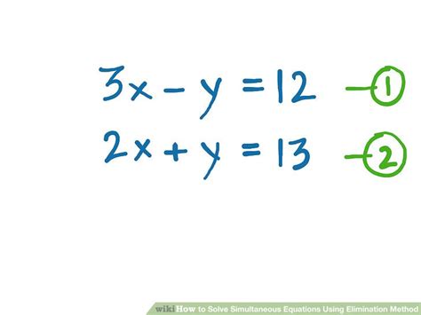 How To Solve Simultaneous Equations Using Elimination Method