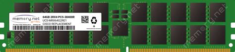 Ucs Mrx64g2re1 Cisco 1x 64gb Ddr5 4800 Rdimm Pc5 38400r Dual Rank X4 Replacement