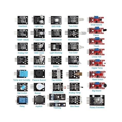 Dollatek Arduino Raspberry Pi Starter Kit 37 In 1 Sensor Module Arduino