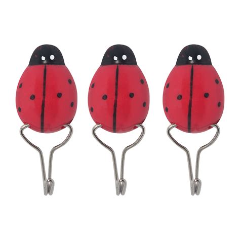 قیمت و مشخصات قلاب آویز حوله طرح کفشدوزک بسته 3 عددی زیراکو