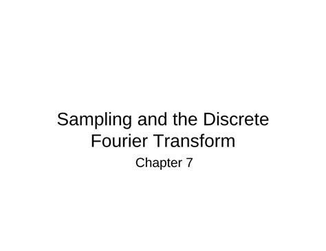 Pdf Sampling And The Discrete Fourier Transform And Dft 1 Pdf