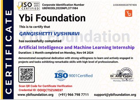 i m excited to share that i have successfully completed my internship at ybi foundation