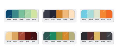 Premium Vector Vector Color Palette Combination With Hex Code
