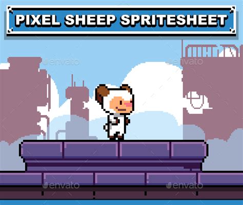 Pixel Sheep Spritesheet Game Assets Graphicriver
