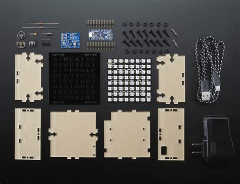 parts list neomatrix 8x8 word clock adafruit learning system