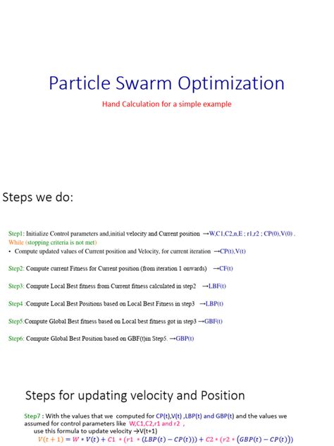Particle Swarm Pdf Theoretical Computer Science Numerical Analysis