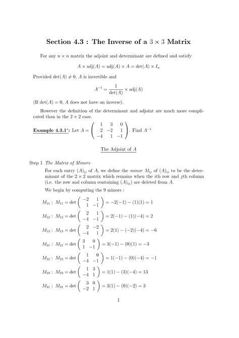SOLUTION Inverse Of A By Matrix Studypool