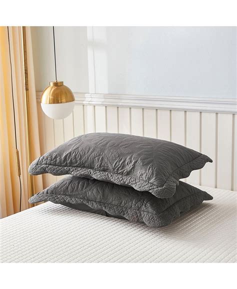 Marcielo 100 Cotton Embroidered Quilted Pillow Shams King Macys