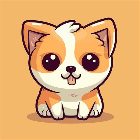 Cute Chibi Dog Kawaii Illustration Premium Ai Generated Vector