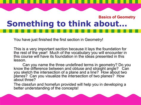 Lesson Undefined Terms Geometry Pptx D Graphics Computer Software And Applications