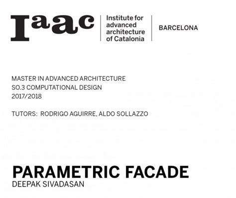 Computational Design Exercise 1 Iaac Blog