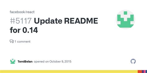 Update Readme For 014 · Issue 5117 · Facebookreact · Github