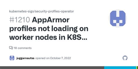 Apparmor Profiles Not Loading On Worker Nodes In K8s Cluster · Issue 1210 · Kubernetes Sigs