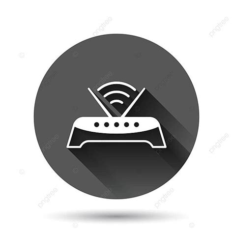 Flat Style Wifi Router Icon On Black Background Vector Vector Wi Fi Antenna PNG And Vector