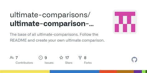 Github Ultimate Comparisonsultimate Comparison Framework The Base Of All Ultimate
