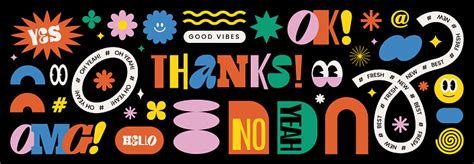 순진한 장난기 넘치는 추상적인 모양 스티커 팩 트렌디한 복고풍 만화 스타일의 그루비한 기하학적 요소 모양에 대한 스톡 벡터 아트 및 기타 이미지 Istock