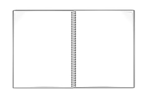 Premium Vector Open Wire Bound Notebook Vector Mockup Spiral Notepad