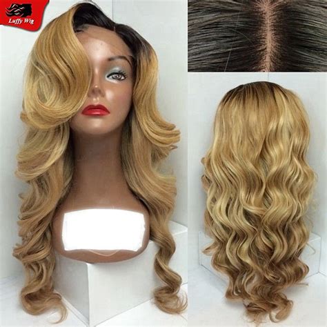 Hotselling Brazilian Virgin Ombre Human Hair Lace Front Wig 130density