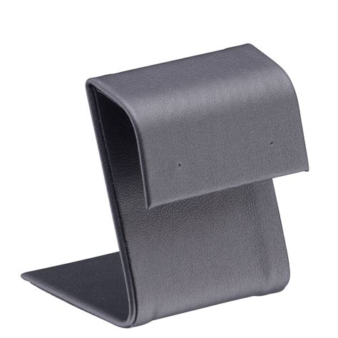 Earring Stand With Fold Over Flap Faux Leather