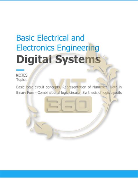 Eee Mod 4 Notes Basic Electrical And Electronics Engineering Digital Systems NOTES Topics