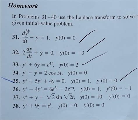 Solved In Problems 31−40 Use The Laplace Transform To Solve