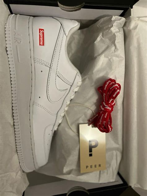 나이키 에어 포스 1 로우 슈프림 화이트 265 헬로마켓