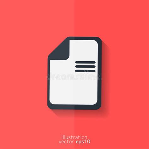 File Icon Data Symbol Document Format Flat Design Stock Vector Illustration Of Open Button