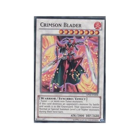 Yu Gi Oh Card Ap04 En008 Crimson Blader Super Rare Chaos Cards