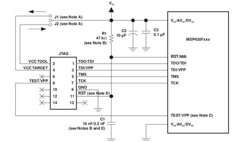 Msp430fxxx 4 Wire Jtag How To Get Rid Of The Vcc Switchjumper Msp