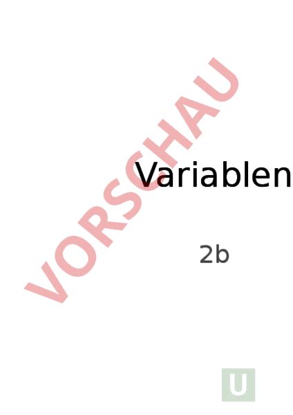 Arbeitsblatt Variablen Mathematik Algebra