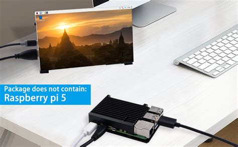 52pi Aluminum Case Black Heatsink Enclosure For Raspberry Pi 5 Oz Robotics