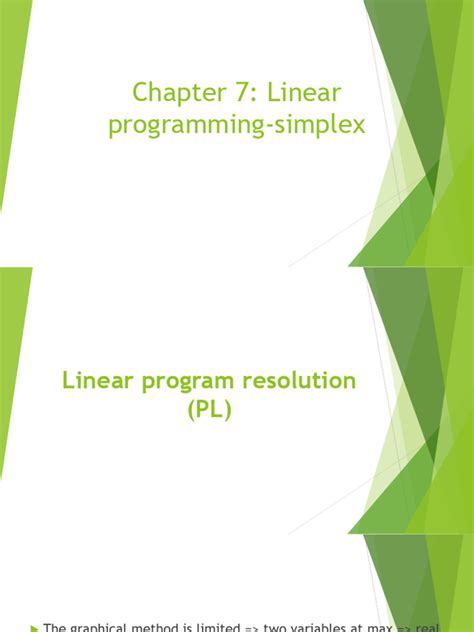 Chapter07linearprogrammingsimplexresolution Pdf Linear