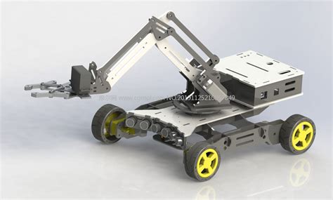 机械臂小车遥控拆弹机械车solidworks图纸模型还有step格式机械工具模型下载 摩尔网cgmol