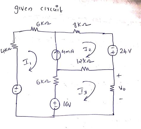 Answered 6 Given the following circuit solve for Vo Must use Super mesh 4ΚΩΣ 1 20V 6