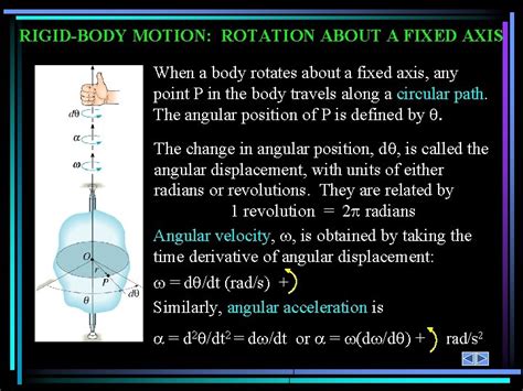 Rigid Body Motion Translation Rotation Sections 16 1