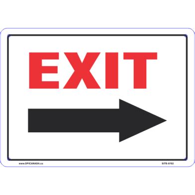 EXIT RIGHT ARROW SYMBOL DPI Canada