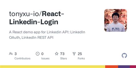 Github Tonyxu Ioreact Linkedin Login A React Demo App For Linkedin Api Linkedin Oauth