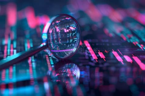 Analyzing Financial Data Through The Lens Stock Illustration